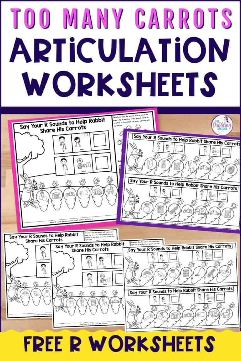 Articulation Worksheets for Speech Therapy (Low-Prep, High-Trial Ideas ...