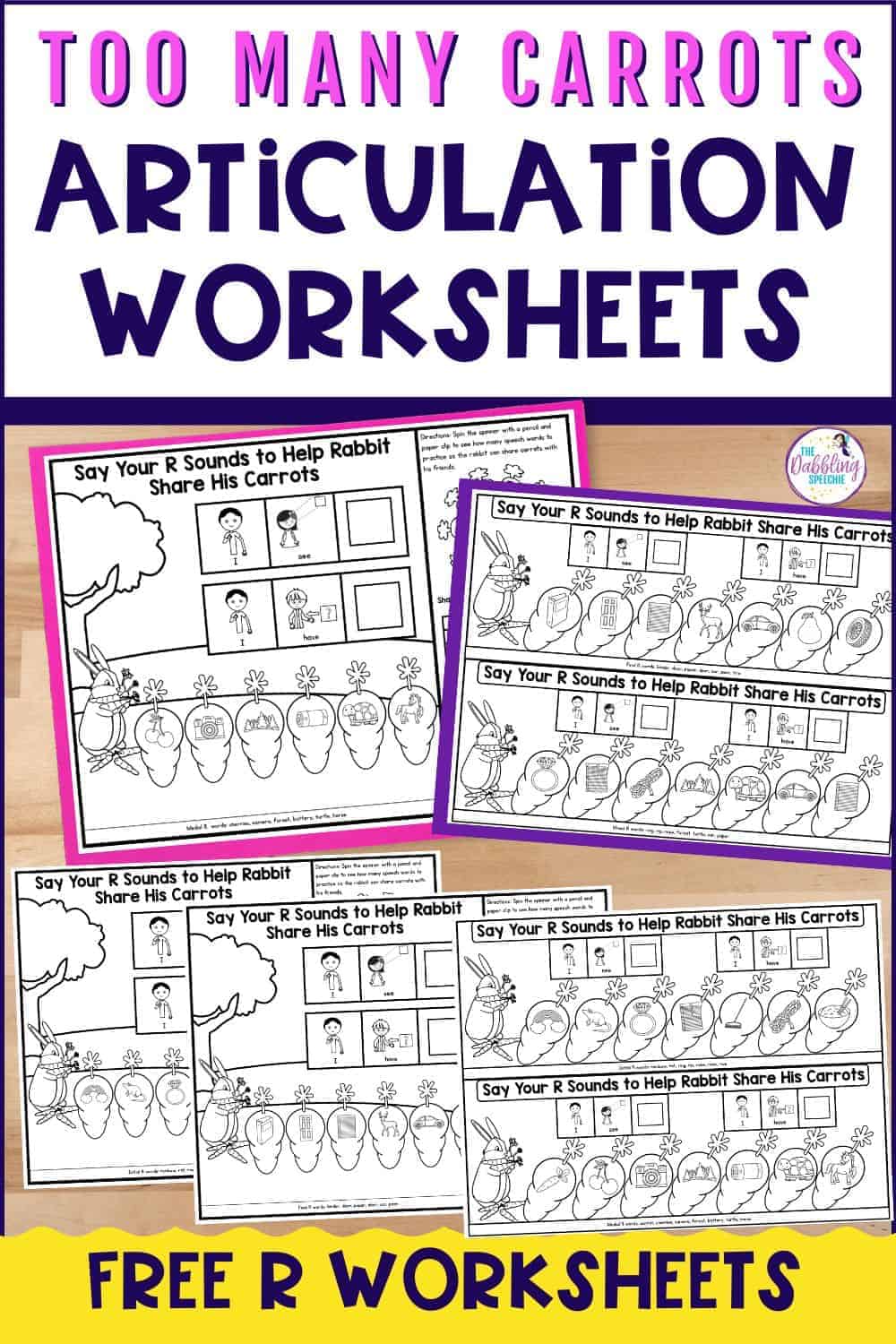 Articulation Worksheets for Speech Therapy (Low-Prep, High-Trial Ideas ...
