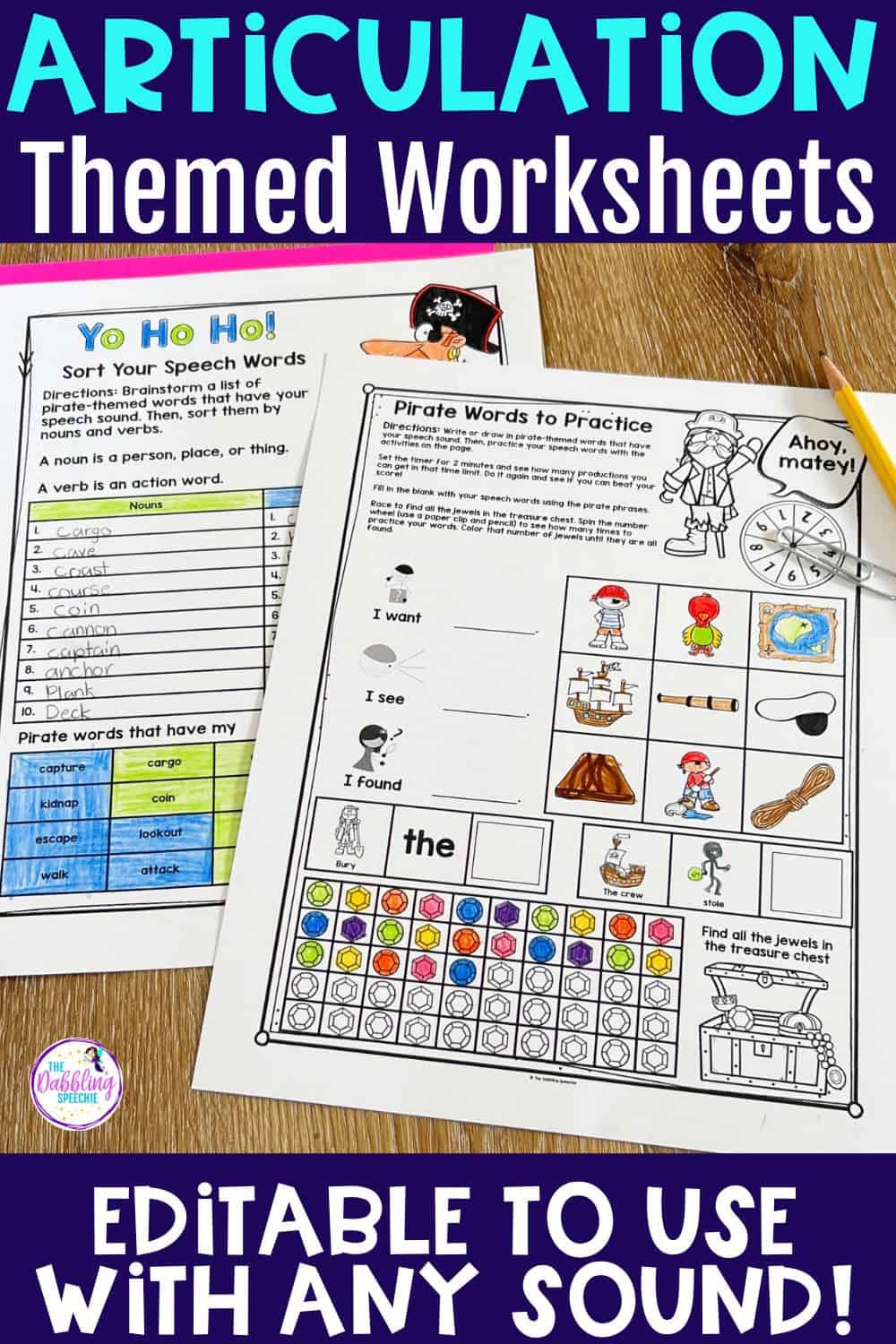 Articulation Worksheets for Speech Therapy (Low-Prep, High-Trial Ideas ...
