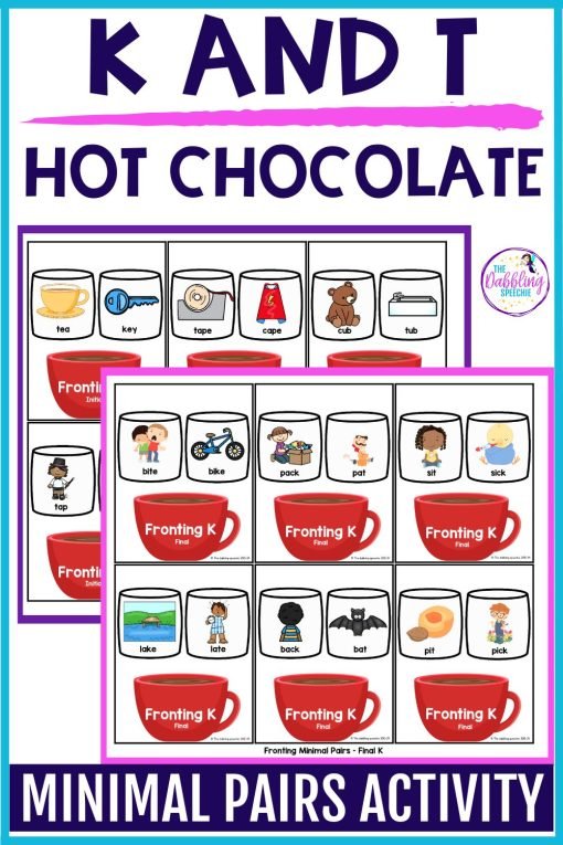 K and T Minimal Pairs: Fun and Practical Activitities for Speech ...