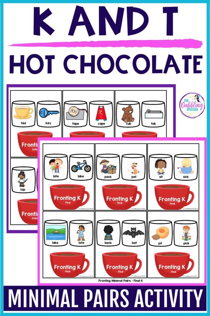 K and T Minimal Pairs: Fun and Practical Activitities for Speech ...