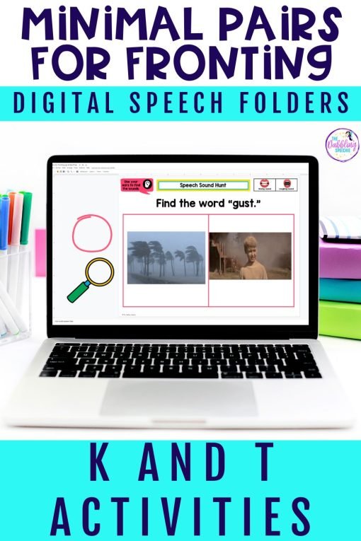 K and T Minimal Pairs: Fun and Practical Activitities for Speech ...