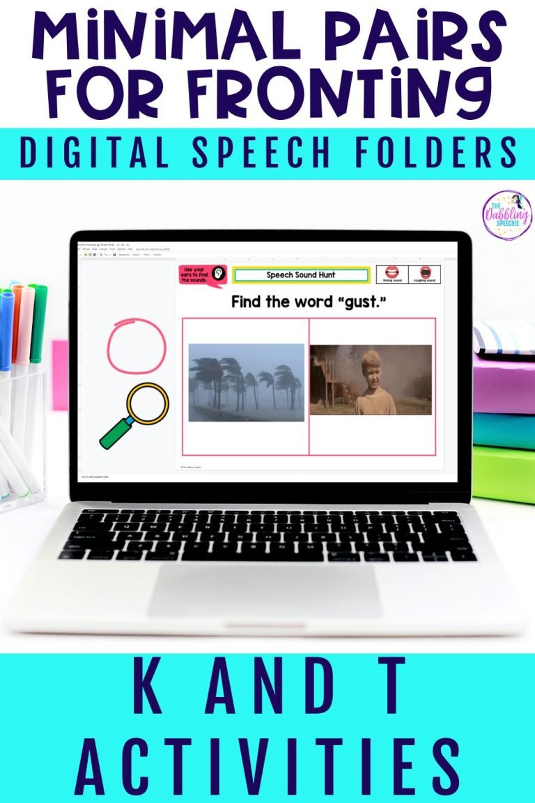K and T Minimal Pairs: Fun and Practical Activitities for Speech ...