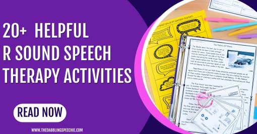 20+ Helpful R Sound Speech Therapy Activities Kids Won't Complain About ...