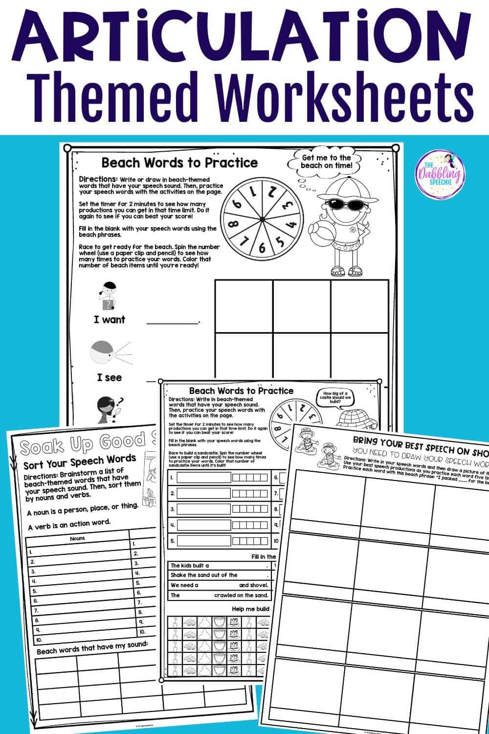 Articulation Worksheets for Speech Therapy (Low-Prep, High-Trial Ideas ...