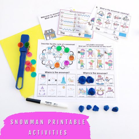 Epic Snowman Speech Therapy Activities for Preschool–2nd Grade (Easy ...