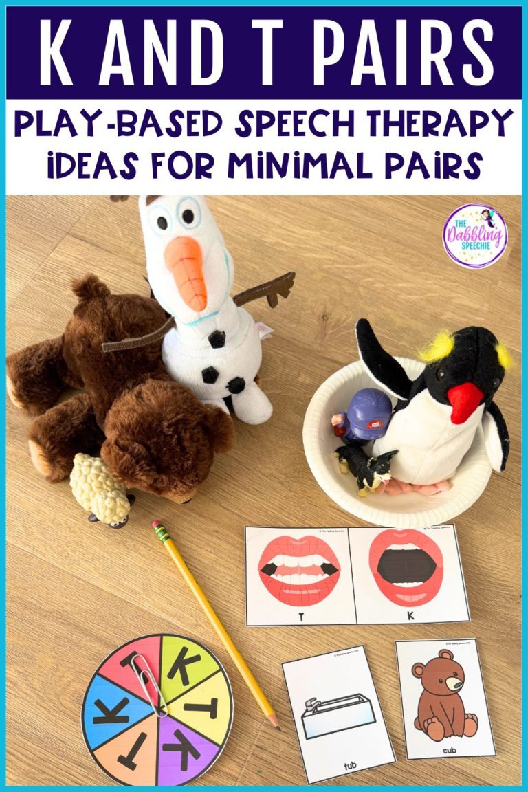 K and T Minimal Pairs: Fun and Practical Activitities for Speech ...