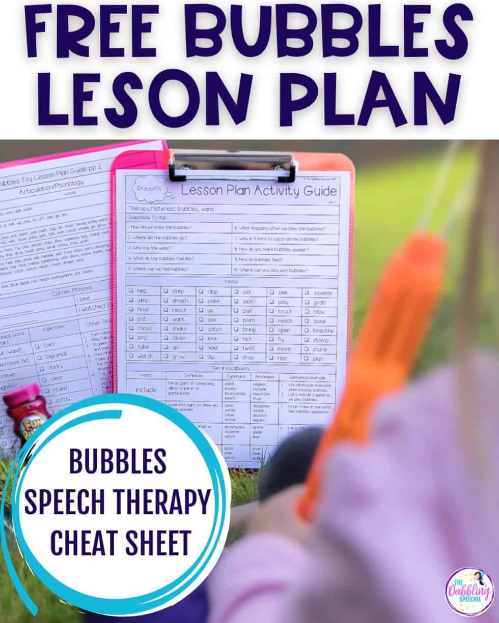 Fantastic Bubbles Speech Therapy Ideas for Preschool and Elementary ...