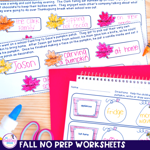 Engaging Fall Themed Speech And Language Activities - thedabblingspeechie