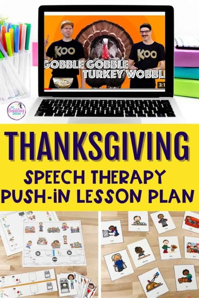 Engaging Thanksgiving Speech Therapy Push-In Lesson Plan Prek-2nd ...