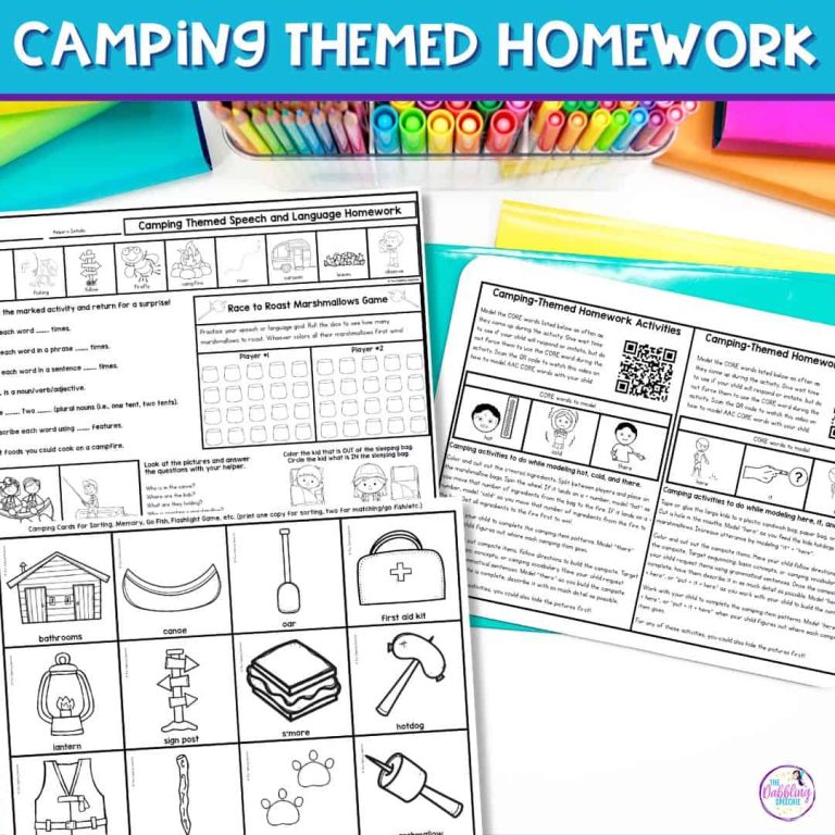 Engaging Camping Speech Therapy Activities for Preschool & Elementary ...