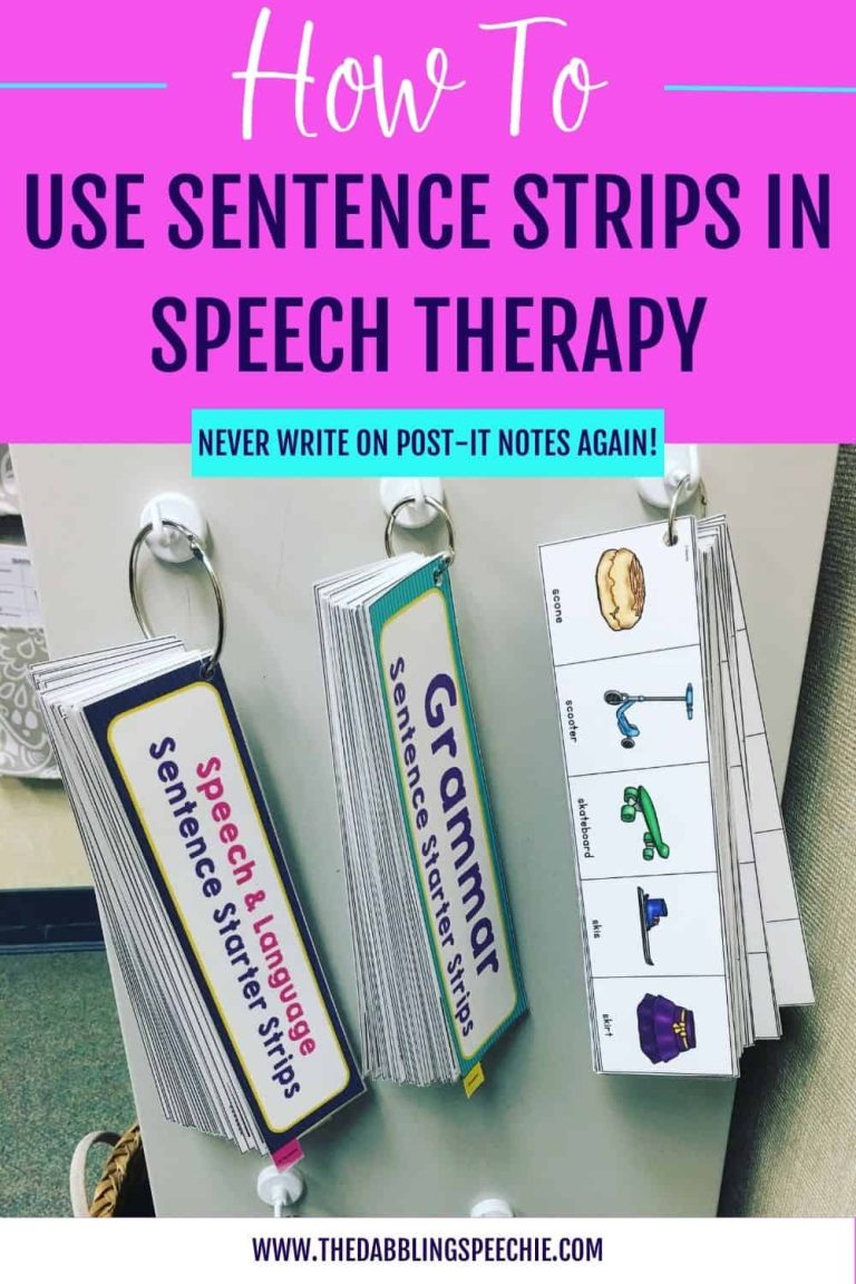 Top Tips for Using Sentence Strips In Speech Therapy - thedabblingspeechie