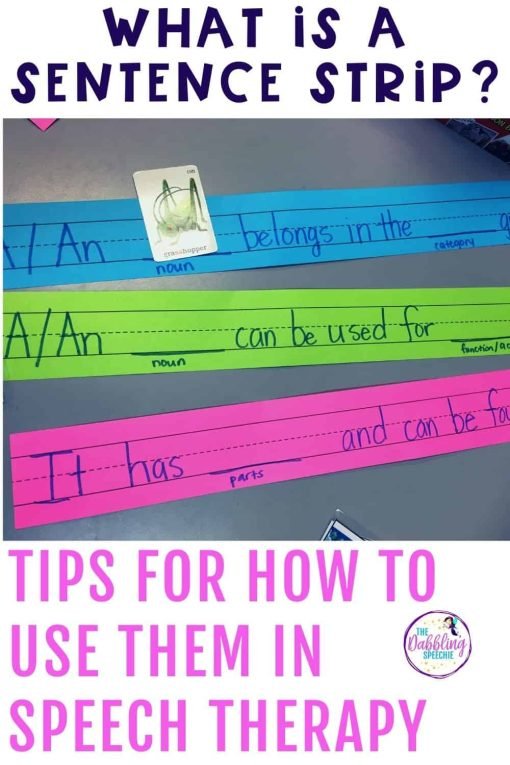 Top Tips for Using Sentence Strips In Speech Therapy - thedabblingspeechie