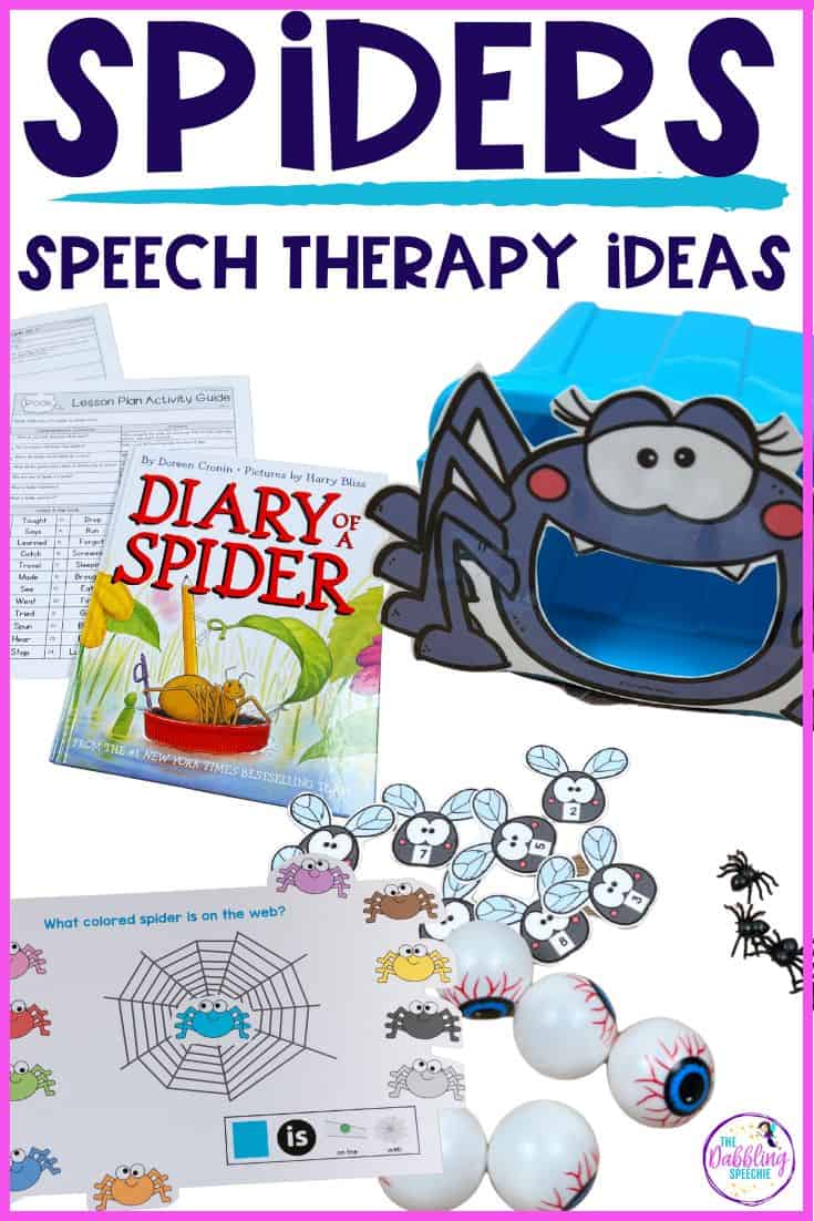 Creepy Fun Spider Speech Therapy Themed Activities for Prek-5th ...