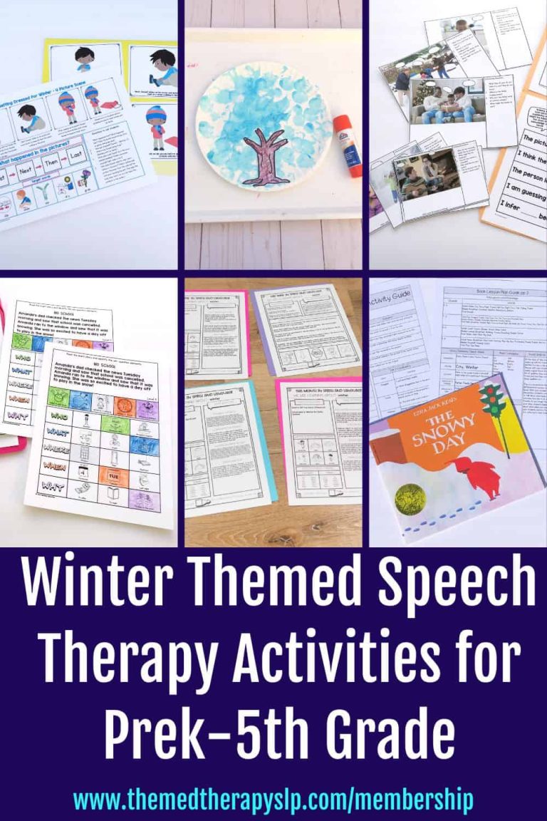 10+ Winter Speech Therapy Activities Your Preschool-5th Grade Caseload ...