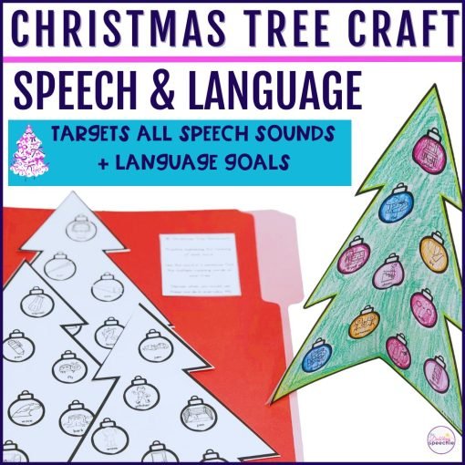 Christmas Tree Craft Speech and Language Therapy Articulation, Verbs ...