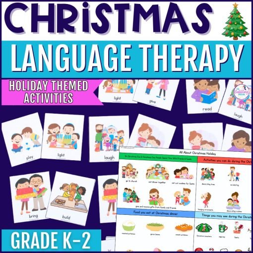 Christmas Speech Therapy Language Activities for Vocabulary, Grammar ...