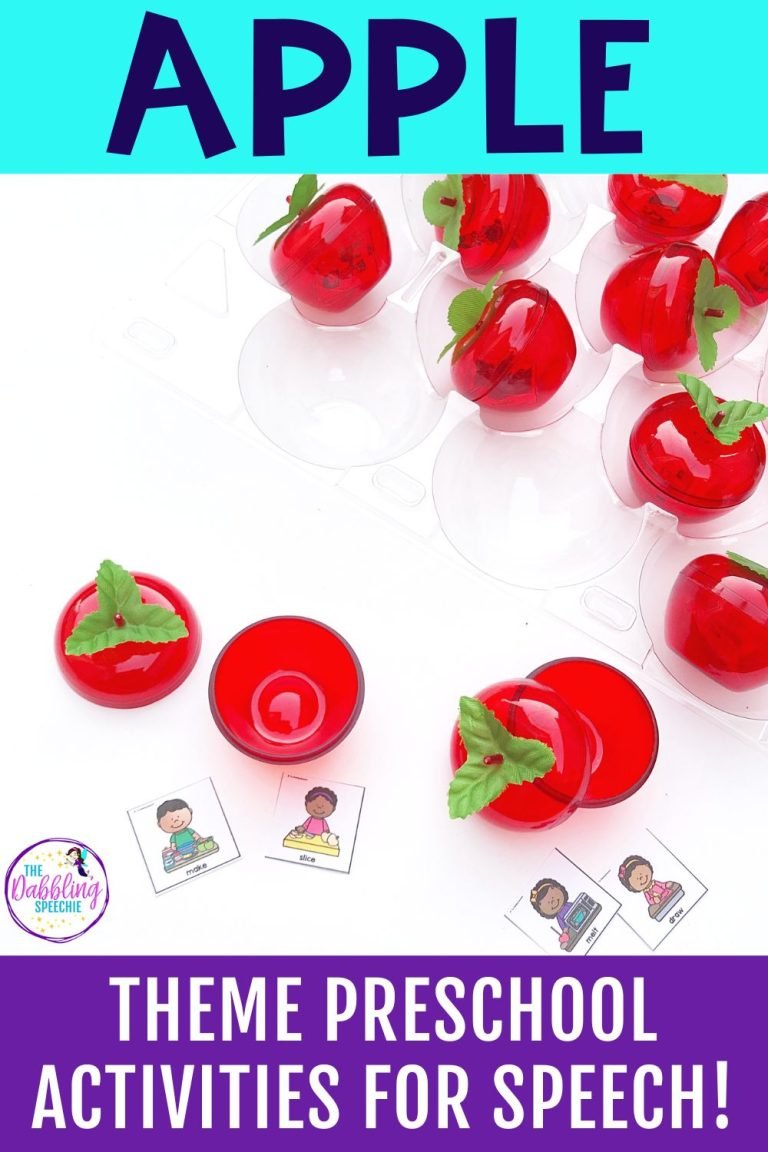 Engaging Apple Speech Therapy Activities For Preschool Push-In Lessons ...