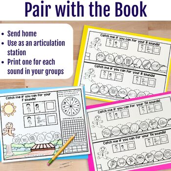 The Gingerbread Man Articulation Worksheets Words & Phrases W/ Speech ...