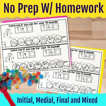 The Gingerbread Man Articulation Worksheets Words & Phrases W/ Speech ...