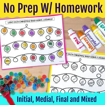 Christmas Articulation Activities Worksheets Christmas Lights Speech ...