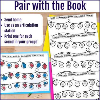 Christmas Articulation Activities Worksheets Christmas Lights Speech ...