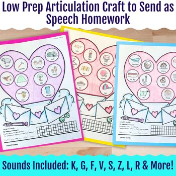 3D Valentine's Day Speech Crafts for Articulation K,S,L,R,R-blends,TH ...
