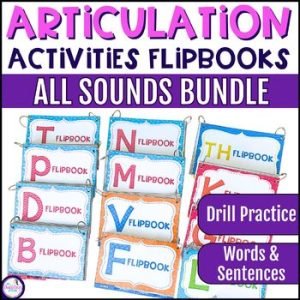 Articulation Activities Speech Therapy Flipbooks - K, G, F, V, S, R, TH ...