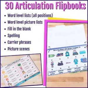 Articulation Activities Speech Therapy Flipbooks - K, G, F, V, S, R, TH ...