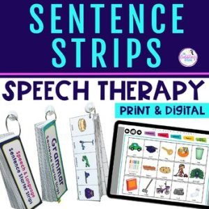 Speech Therapy Sentence Strips Visuals for Articulation, Grammar ...
