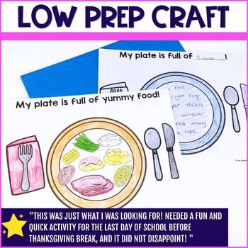 No Prep Thanksgiving Craft Speech Therapy Placemats For Articulation ...