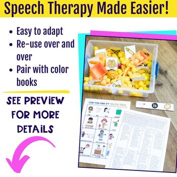 Color Yellow Sensory Bin I Spy & Sorting Activities for Preschool ...