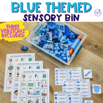 Speech Therapy Blue Color Sensory Bin for Articulation, Language, AAC ...