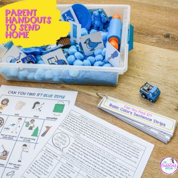 Speech Therapy Blue Color Sensory Bin for Articulation, Language, AAC ...