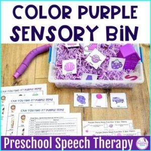 Color Purple Preschool & Kindergarten Sensory Bin Learning ...