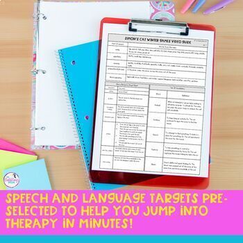 Winter Speech Therapy Simon's Cat Cheat Sheets Activity Lesson Plans ...