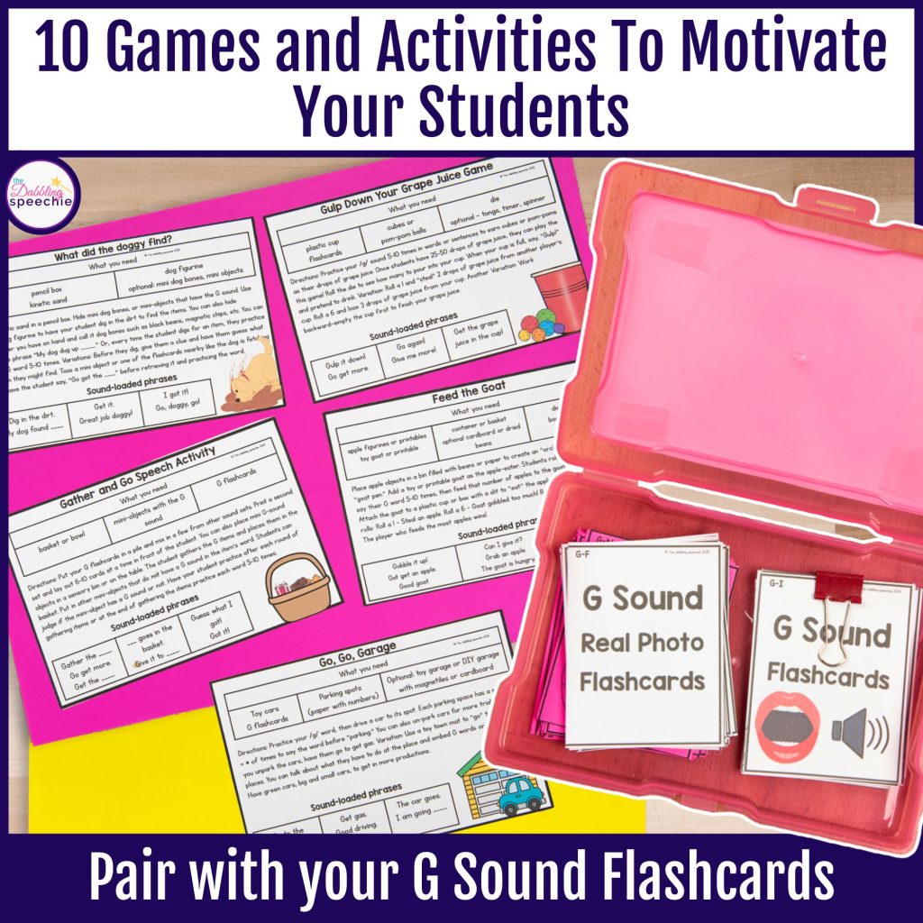 G Articulation Flashcards and Games | Initial, Medial & Final G Sound ...