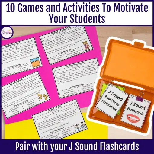 J Articulation Flashcards for Speech Therapy W/ Real Photos & 10 Games ...