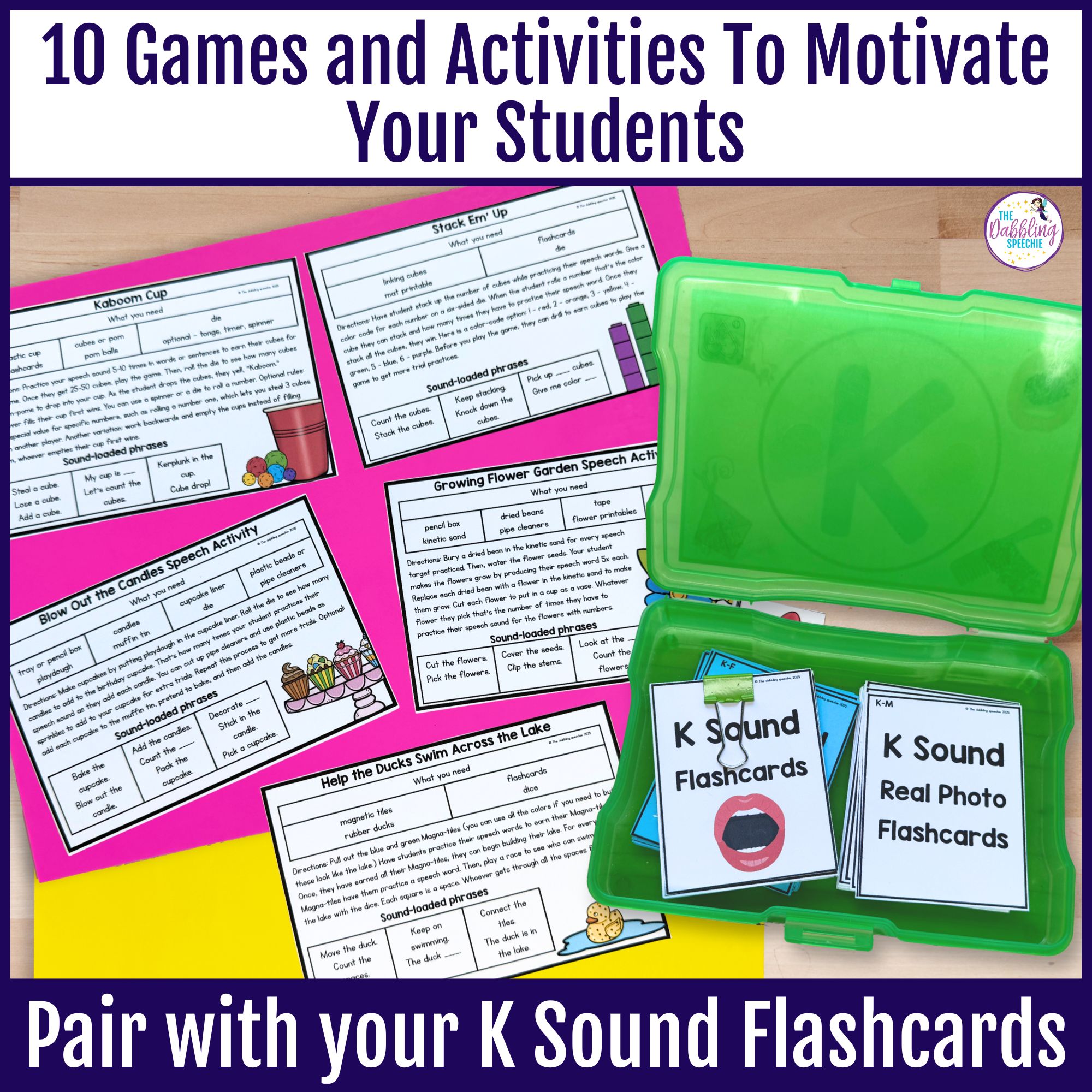 K Articulation Flashcards for Speech Therapy Real Photos + 10 Games ...