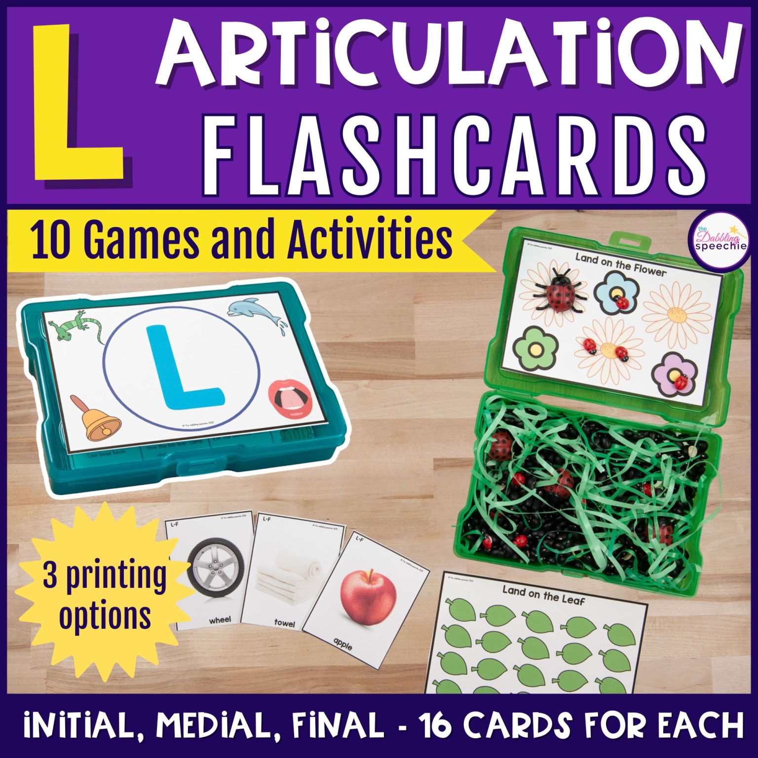 L Articulation Flashcards for Speech Therapy W/ Real Photos & 10 Games ...