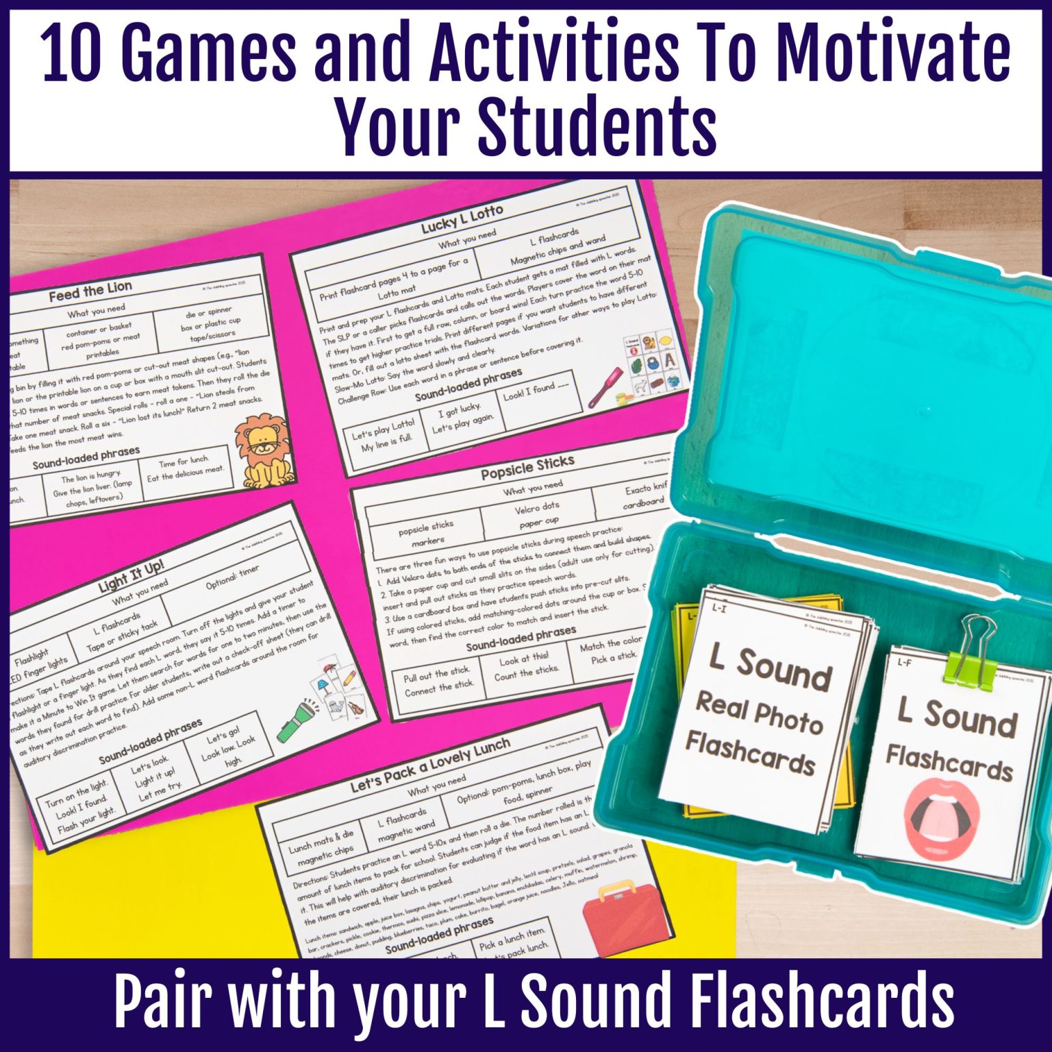 L Articulation Flashcards for Speech Therapy W/ Real Photos & 10 Games ...