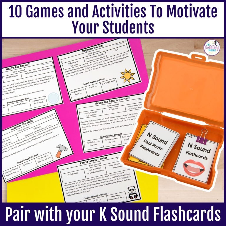 N Articulation Flashcards for Speech Therapy W/ Real Photos & 10 Games ...