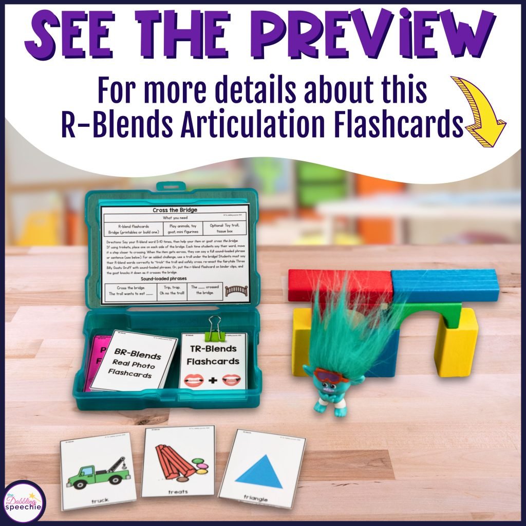 R-Blends Articulation Flashcards Activities and Games for Speech ...