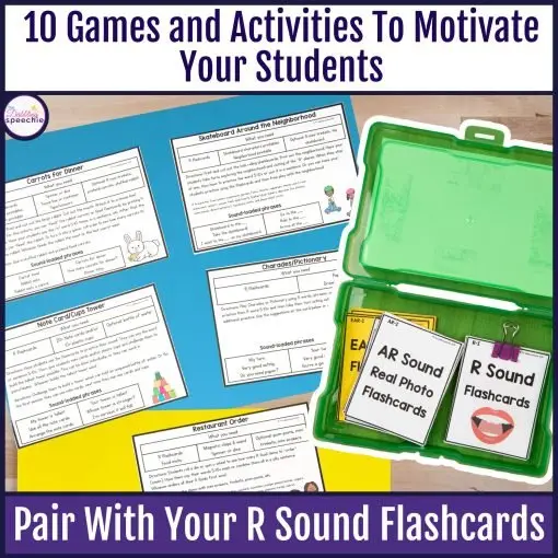 R Articulation Flashcards for Speech Therapy W/ Real Photos & 10 Games ...