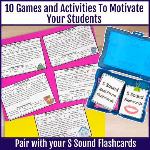 S Articulation Flashcards for Speech Therapy W/ Real Photos & 10 Games ...
