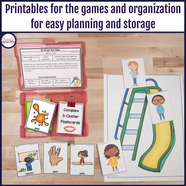S-Blends Articulation Flashcards and Games Speech Therapy Activities ...