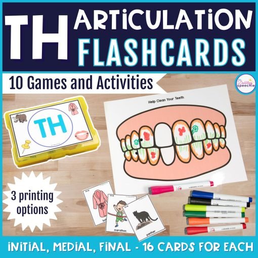 TH Articulation Flashcards & Games for Speech Therapy Initial, Medial ...