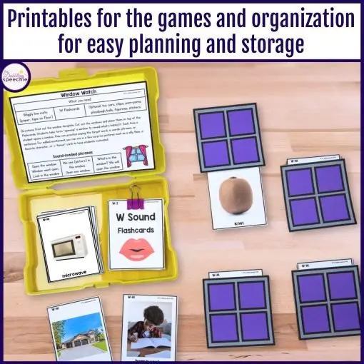 W Articulation Flashcards for Speech Therapy W/ Real Photos & 10 Games ...