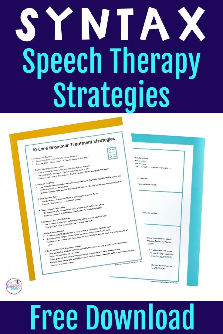 7 Must-Try Syntax Speech Therapy Tools for Student Success ...