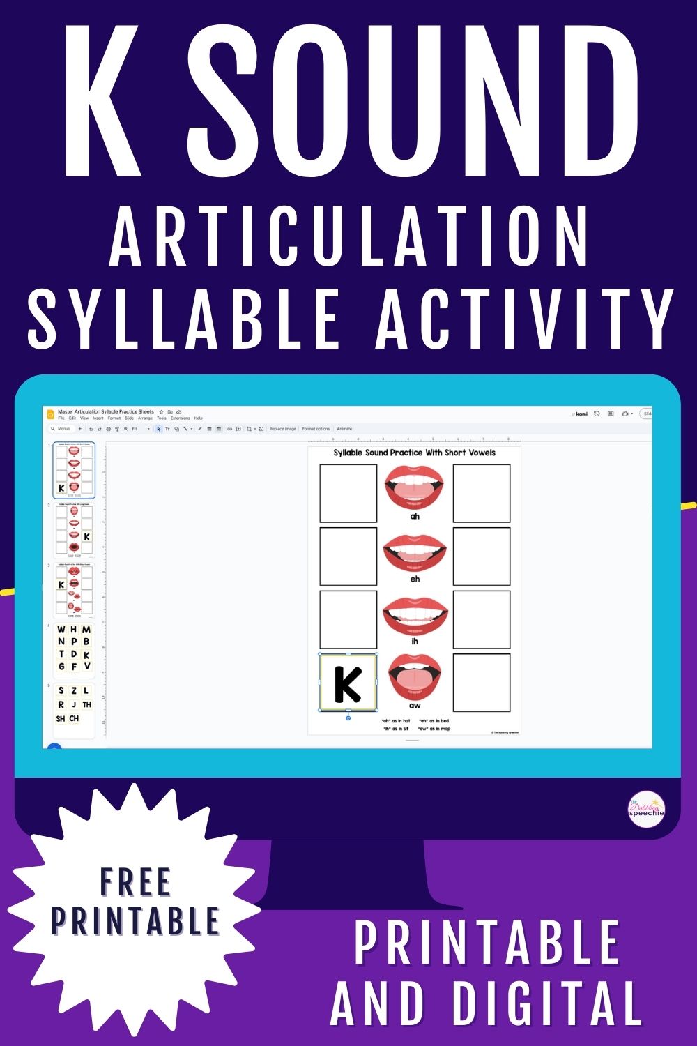 Speech Therapy for K Sound: Easy Articulation Ideas from Isolation to ...